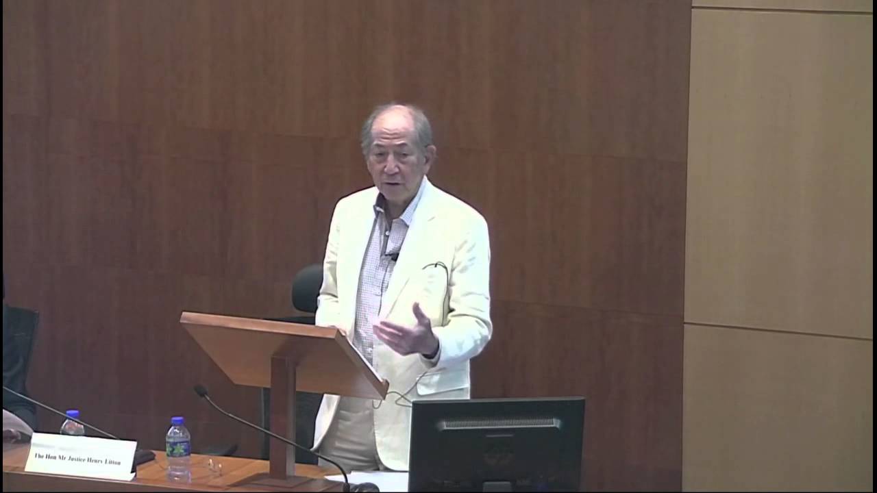 The Hon Mr Justice Henry Litton Lecture series – HKU Law Video Archive
